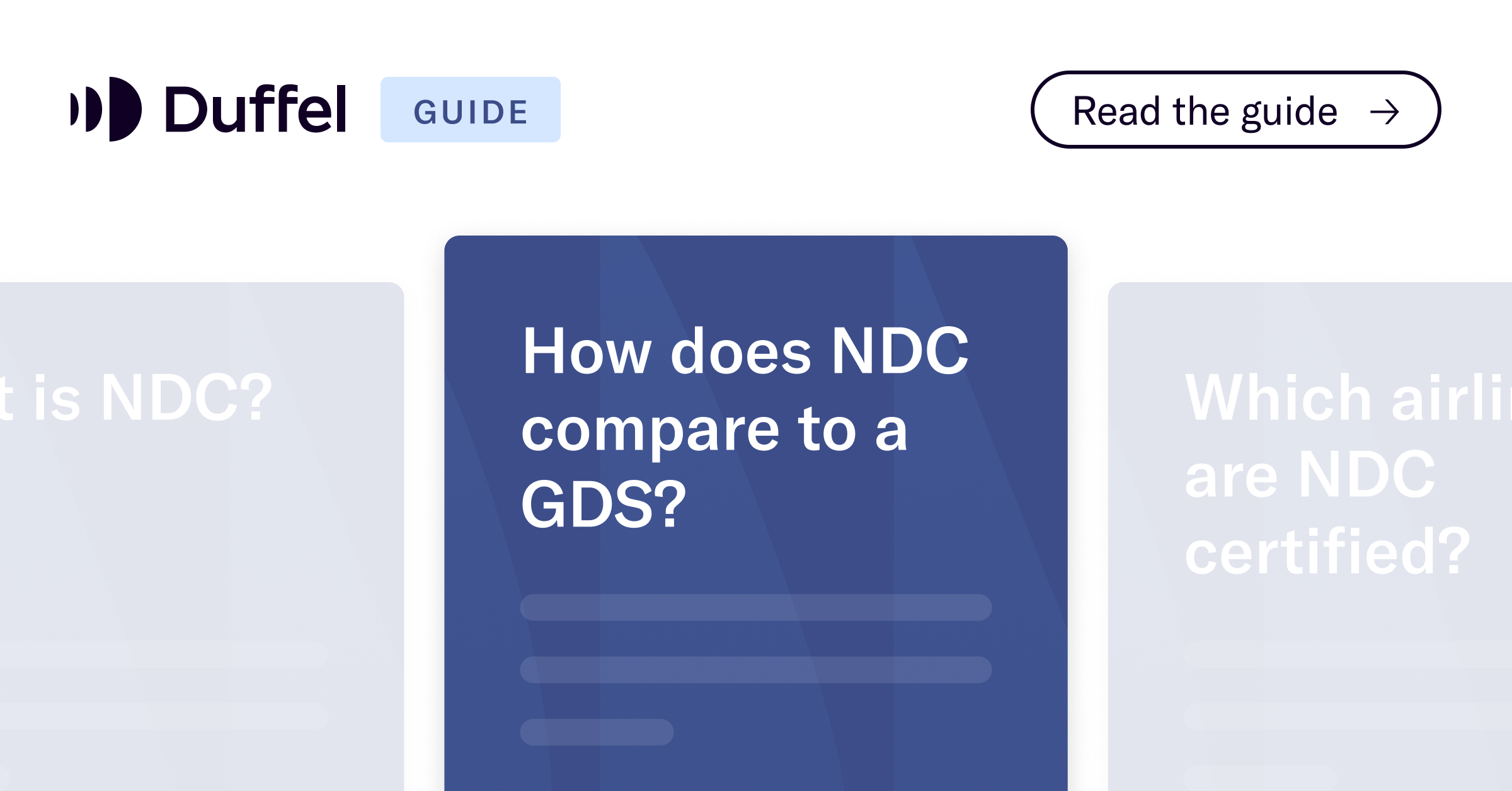 How does NDC compare to a GDS? – Duffel
